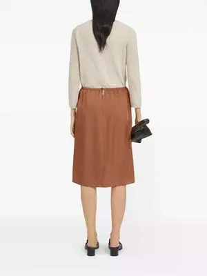 MAISON MARGIELA Satin Midi Skirt - Brown
