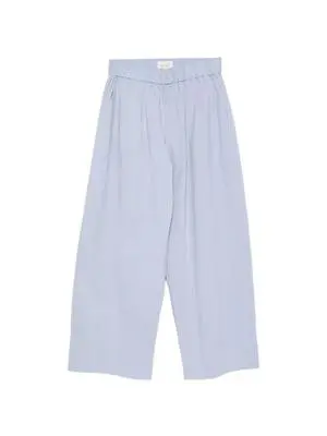 ST. AGNI Relaxed Wide-leg Trousers - Blue