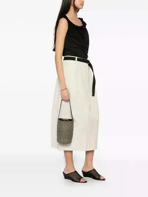 ST. AGNI Pleated Cocoon Skirt - Neutrals