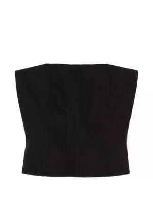 Veronique Leroy Strapless Zip-fastening Top - Black