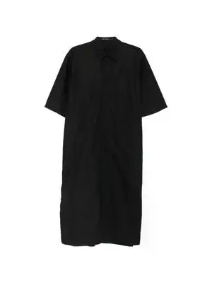 Sofie D'hoore Short-sleeve Shirt Midi Dress - Black