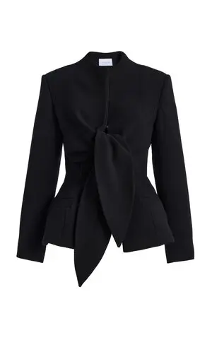 HARITHAND Tied Double Crepe Jacket - Black