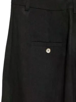 Marella Pleated Wide Leg Linen Trousers