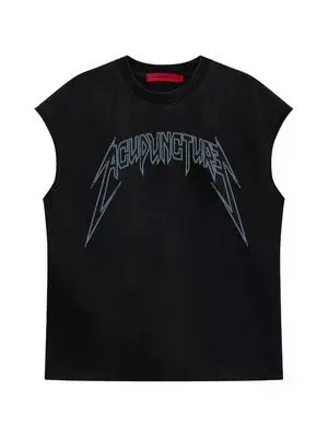 ACUPUNCTURE 1993 Stud-embellished Logo-print T-shirt