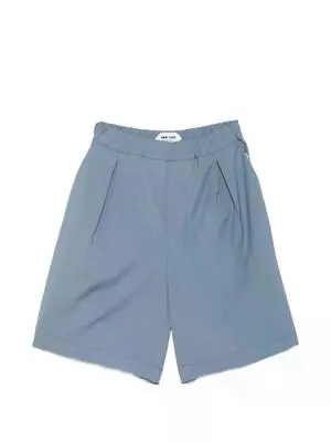 NEW YORK RESIDENT Pleated Elasticated-waist Shorts