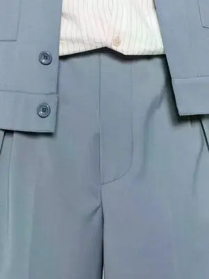 NEW YORK RESIDENT Pleated Elasticated-waist Shorts