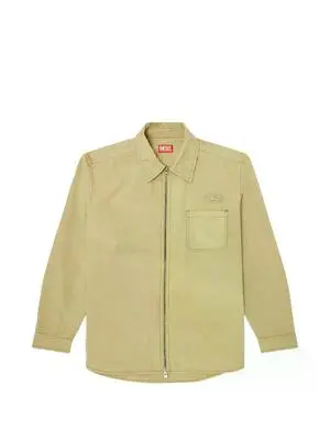 DIESEL® Oval D Zip-up Shirt - Neutrals