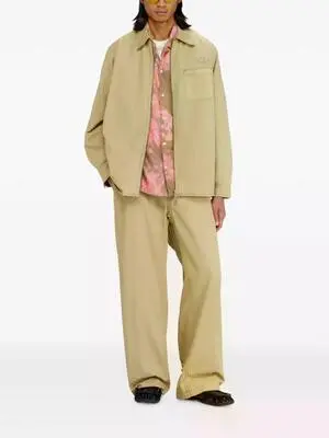 DIESEL® Oval D Zip-up Shirt - Neutrals