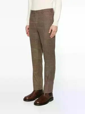 Incotex Check Trousers - Brown