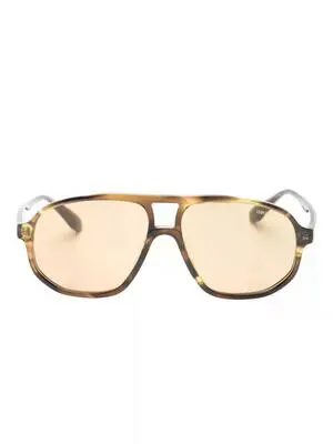 Emporio Armani Geometric Frame Sunglasses - Brown
