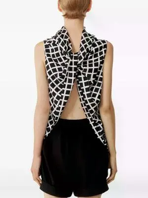 LANVIN Check-pattern Sleeveless Top