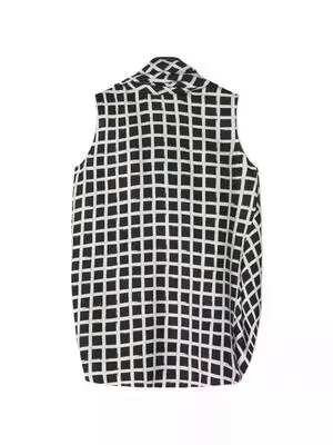LANVIN Check-pattern Sleeveless Top