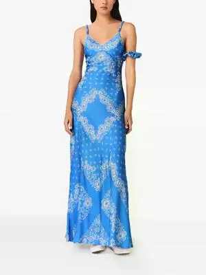 Maje Graphic Bandana Print Maxi Dress