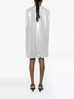 Norma Kamali Crew-neck Mini Dress With Cape Back