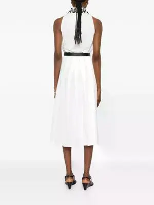 Max Mara Bead-embellished Midi Dress - White