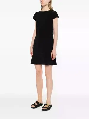 Theory Tiered-hem Cap-sleeve Dress - Black
