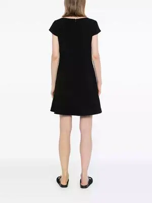 Theory Tiered-hem Cap-sleeve Dress - Black