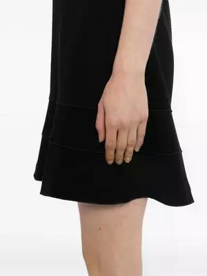 Theory Tiered-hem Cap-sleeve Dress - Black
