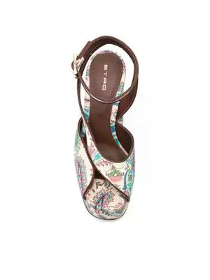 Etro Paisley-pattern Platform-heel Sandals