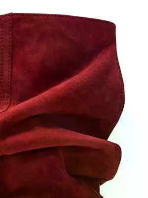 Balmain Suede Ankle Boots - Red