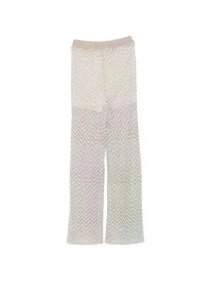 Liu Jo Zigzag-knit Wide-leg Palazzo Pants