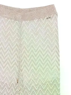 Liu Jo Zigzag-knit Wide-leg Palazzo Pants