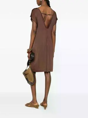 Liu Jo Short Shiny Jersey Dress With V-neck Back