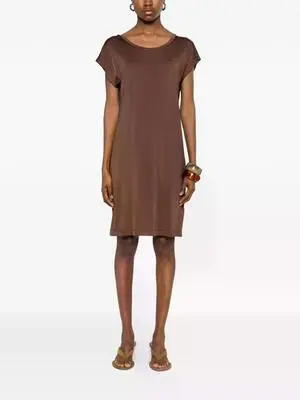 Liu Jo Short Shiny Jersey Dress With V-neck Back