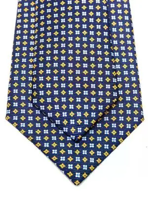 Kiton Geometric-print Silk Tie