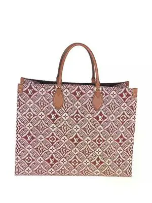 LOUIS VUITTON 2020 Since 1854 Onthego Jacquard Canvas Tote Bag - Red