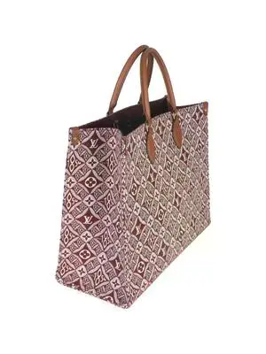 LOUIS VUITTON 2020 Since 1854 Onthego Jacquard Canvas Tote Bag - Red