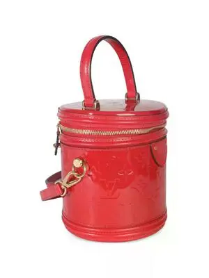 LOUIS VUITTON Monogram Vernis Cannes Bucket Bag - Red