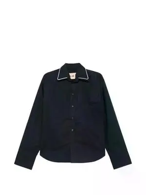 Plan C Piping-detail Chest-pocket Shirt