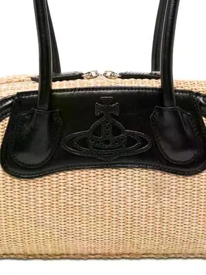 VIVIENNE WESTWOOD Shirley Orb-plaque Shoulder Bag - Neutrals