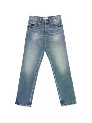 NUMERI Faded-effect Cotton Jeans