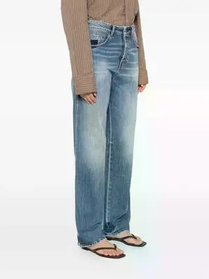 NUMERI Faded-effect Cotton Jeans