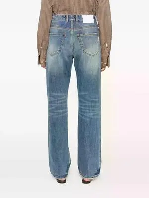 NUMERI Faded-effect Cotton Jeans