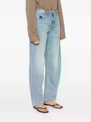 NUMERI Faded-effect Wide-leg Jeans