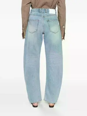 NUMERI Faded-effect Wide-leg Jeans