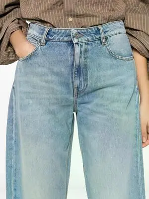 NUMERI Faded-effect Wide-leg Jeans