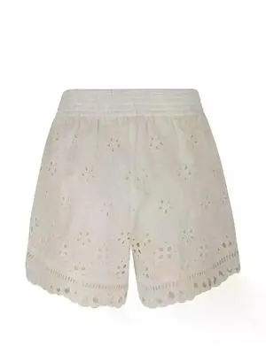 Ermanno Scervino Broderie-anglaise Scalloped Hem Shorts - Neutrals