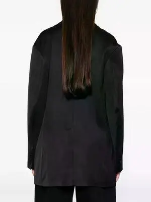 LUTZ HUELLE Hero Double-breasted Satin-finish Blazer