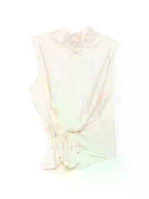 AUGUST BARRON Floral-print Mock Neck Top