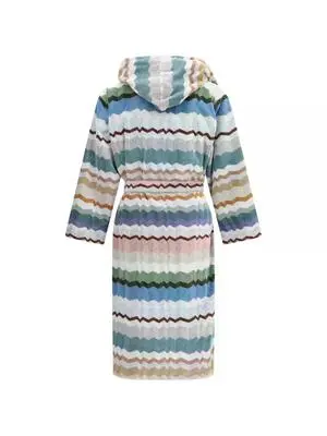 Missoni Eva Zigzag-pattern Hooded Bathrobe