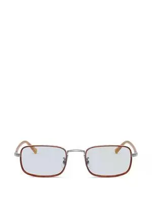 Oliver Spencer Brymer Rectangle-frame Glasses - Brown