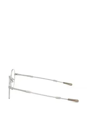 Oliver Spencer Kinston Round-frame Glasses - Silver
