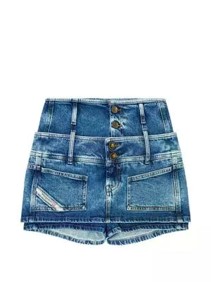 Diesel® Contrast Stitching Shorts For Women