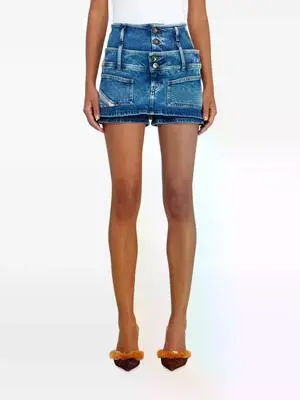 DIESEL® Double-waistband Denim Skort - Blue