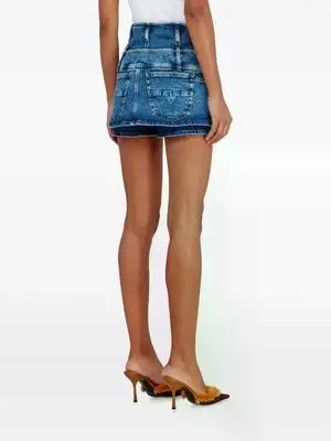 DIESEL® Double-waistband Denim Skort - Blue