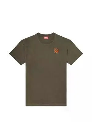 DIESEL® Embroidered Flock-print T-shirt - Green
